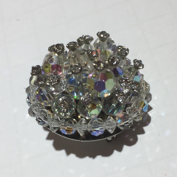 Vintage | Jewelry | Vintage Crystal Flower Rhinestone Brooch Pin | Poshmark